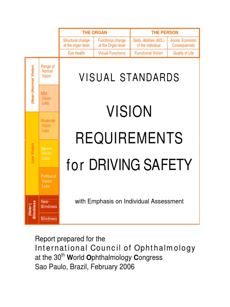 Vision Requirements For Driving Safety: Visual Standards | PDF | Visual ...