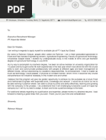 Cover Letter To FAO Position | PDF