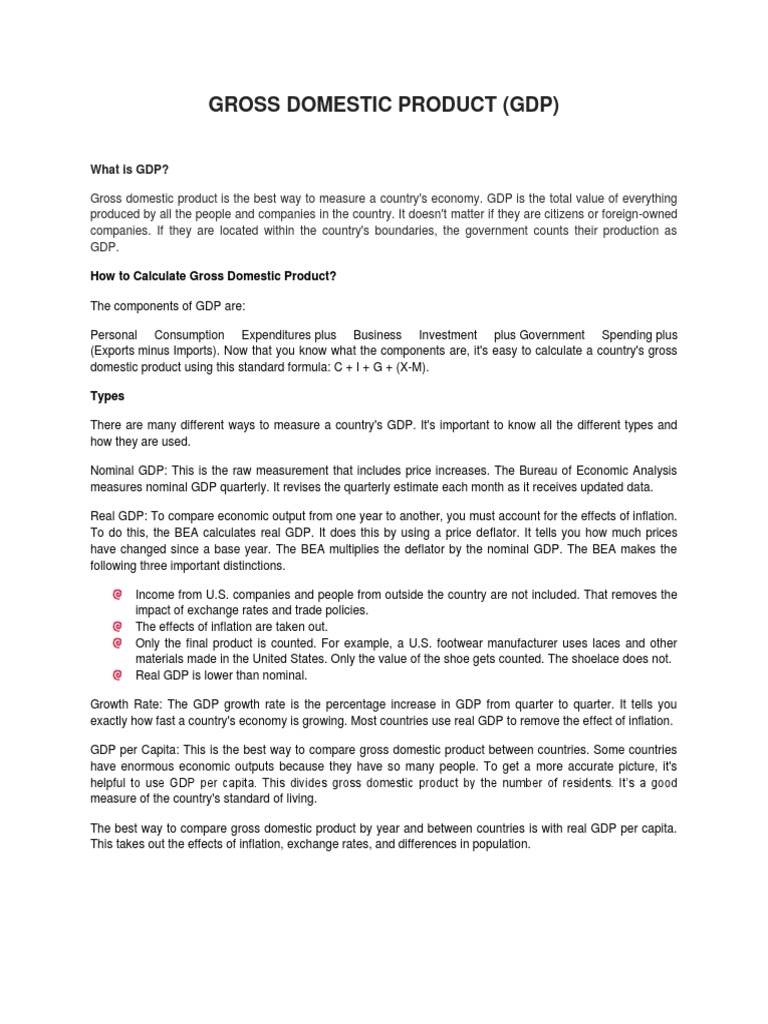 Gross Domestic Product | PDF | Gross Domestic Product | Macroeconomics
