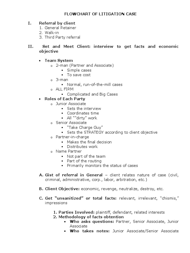 Flowchart of Litigation Case | PDF | Law Firm | Lawsuit