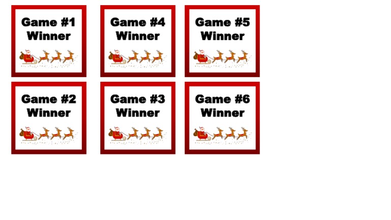 Game #1 Winner Game #4 Winner Game #5 Winner | PDF | Games & Activities ...
