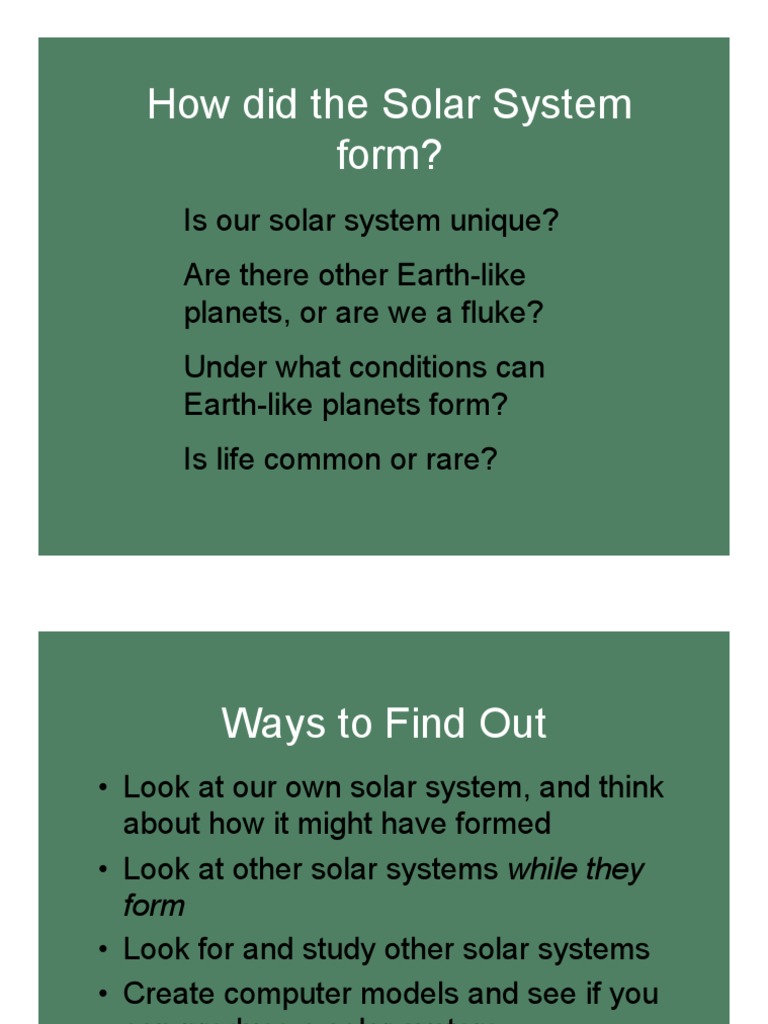 The Formation and Diversity of Planetary Systems: Insights from Our Own ...