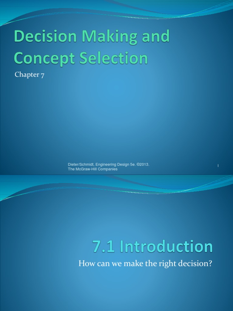 Chap7 - Concept Selection | PDF | Finite Element Method | Engineering ...