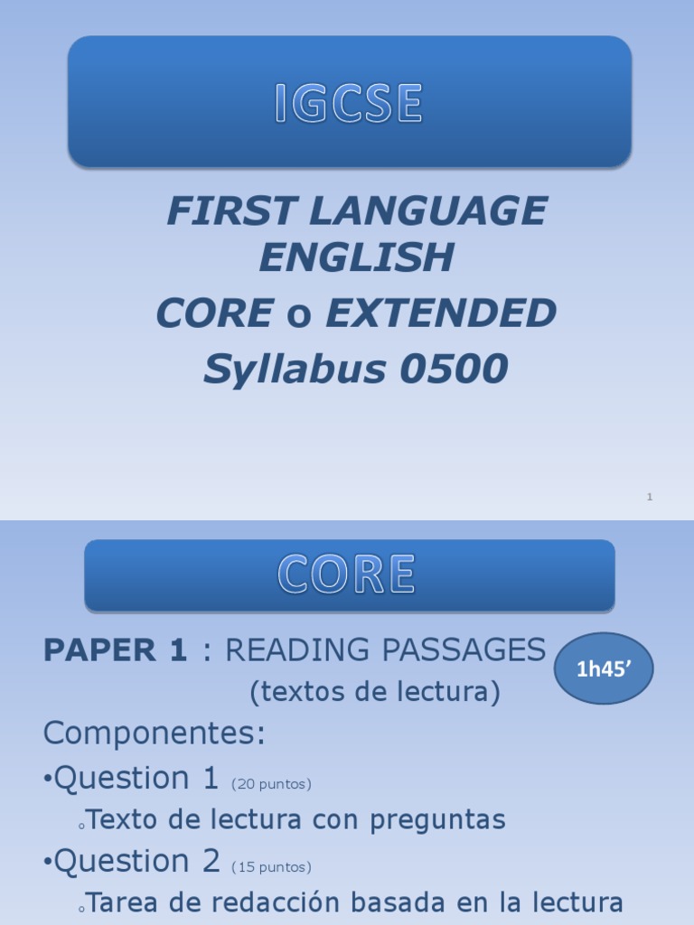 02-IGCSE First Language English 0500-2019 | PDF | Prueba (evaluación ...