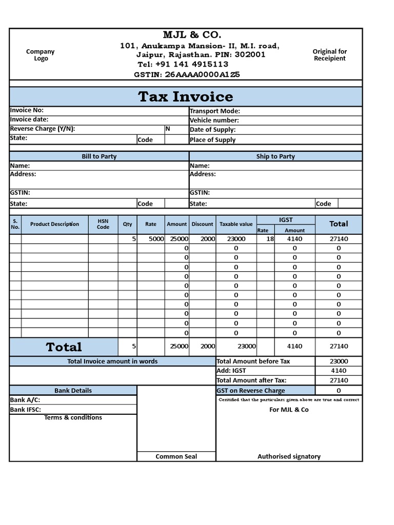RCM Format | PDF | Invoice | Public Finance