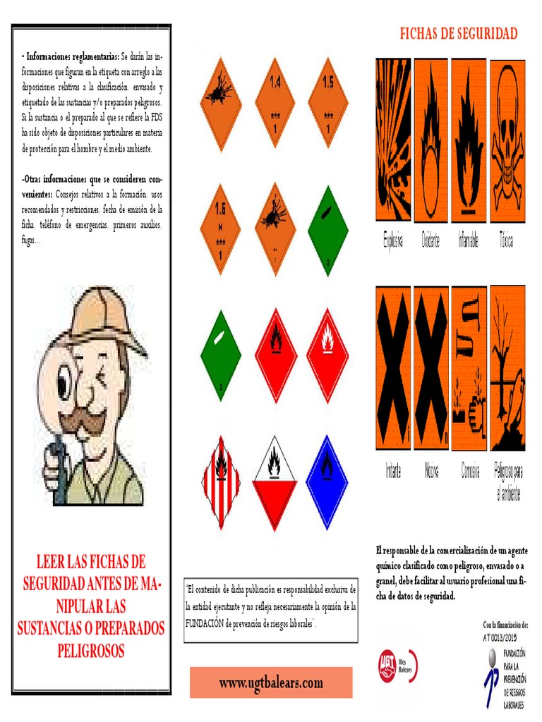 Tríptico Fichas de Seguridad | PDF | Residuos | Toxicidad