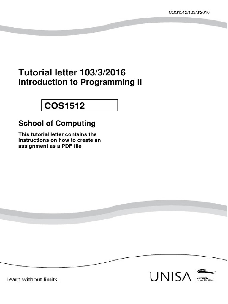 COS1512 Tutorial 103 2016 | PDF | Operating System Families | Areas Of ... COS1512 Tutorial 103 2016 | PDF | Operating System Families | Areas Of ...