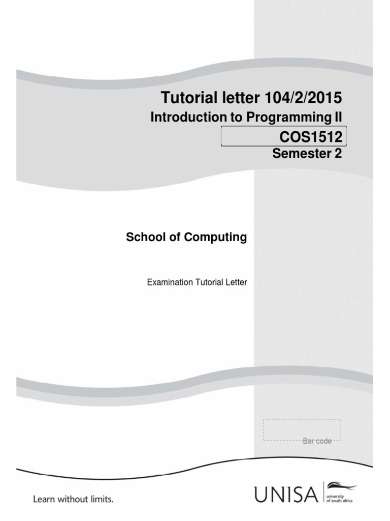 Cos1512 May June2014 Solution | PDF | Test (Assessment) | Computer ...