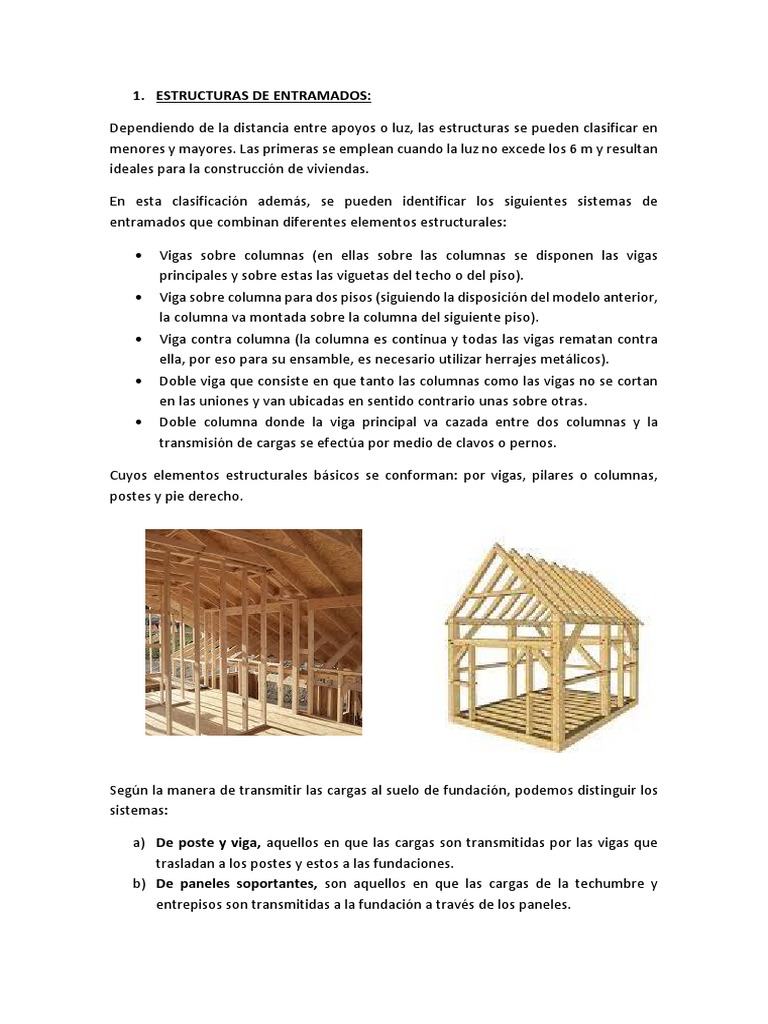 Estructuras de Madera | PDF | Columna | Fundación (Ingeniería)