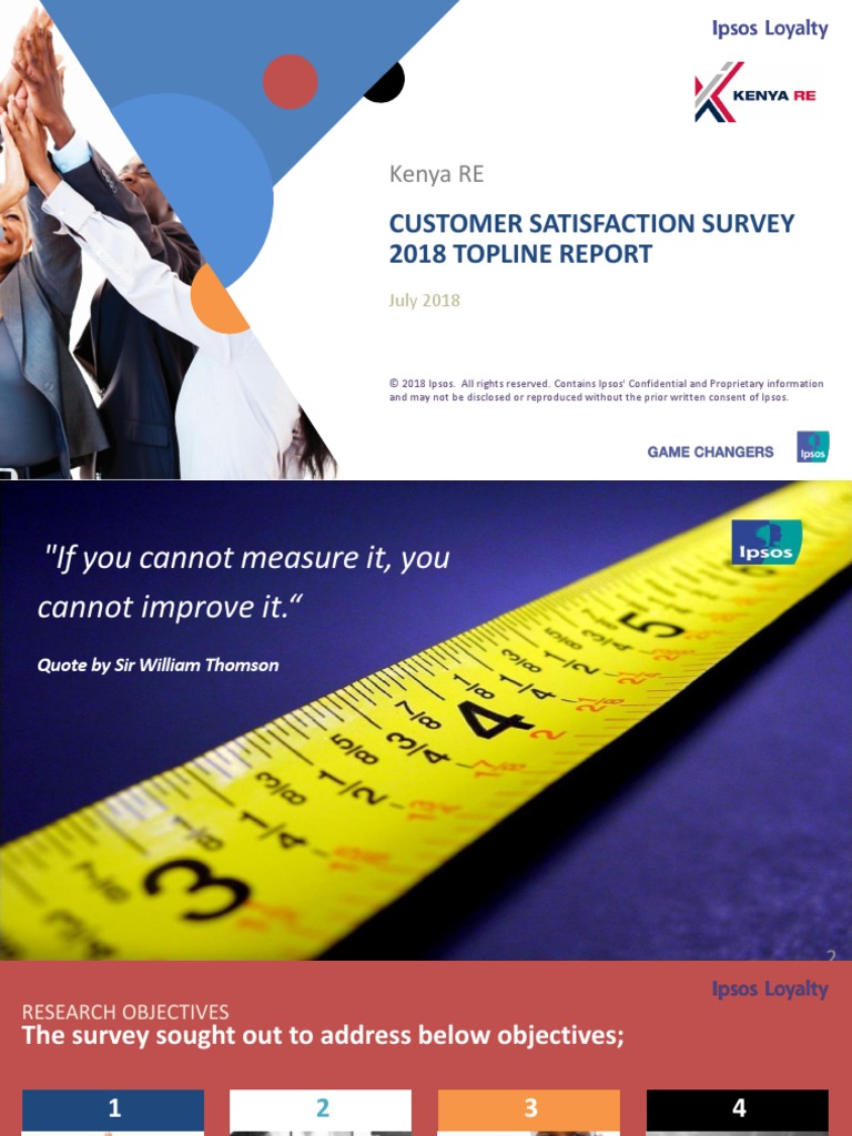 Ipsos KE Kenya Re CSS Topline Report LYT v1 | PDF | Customer Satisfaction | Brand