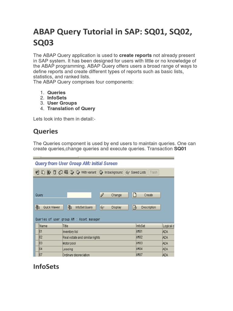 ABAP Query Tutorial in SAP | PDF | Information Technology Management | Software