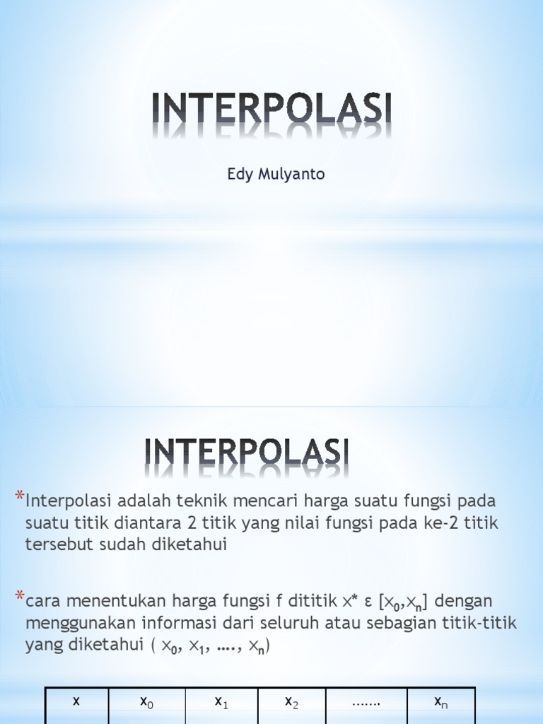 Teknik Interpolasi: Linier hingga Lagrange | PDF