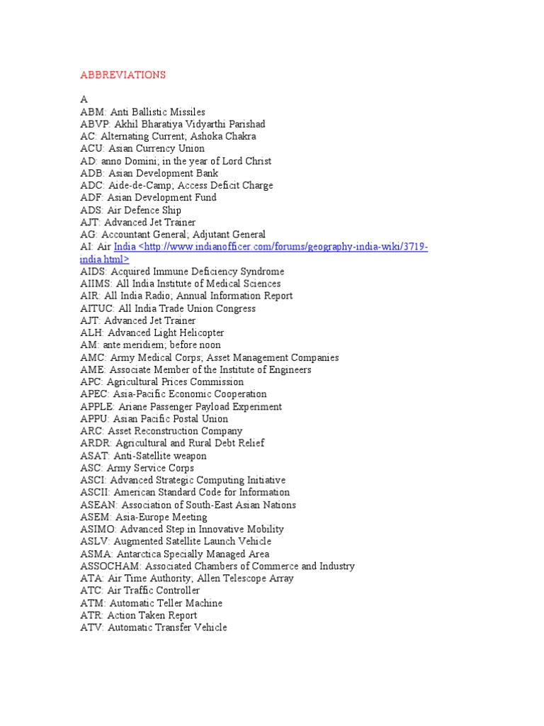Abbreviations | PDF | United Nations | International Relations