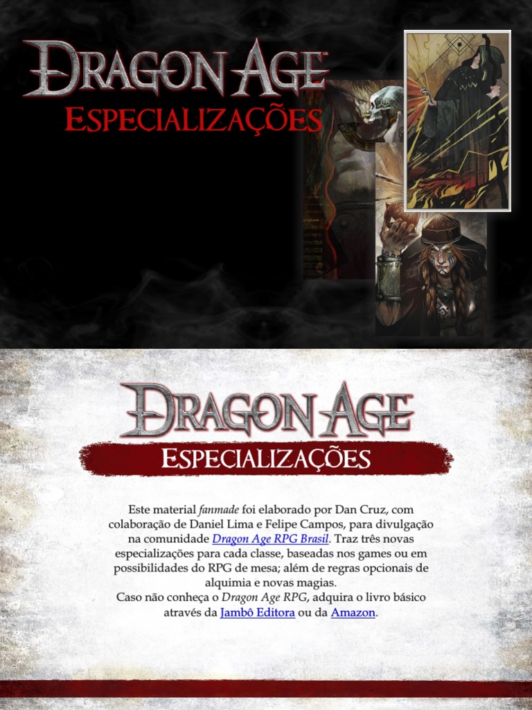 Novas especializações e regras opcionais de alquimia para o Dragon Age ...