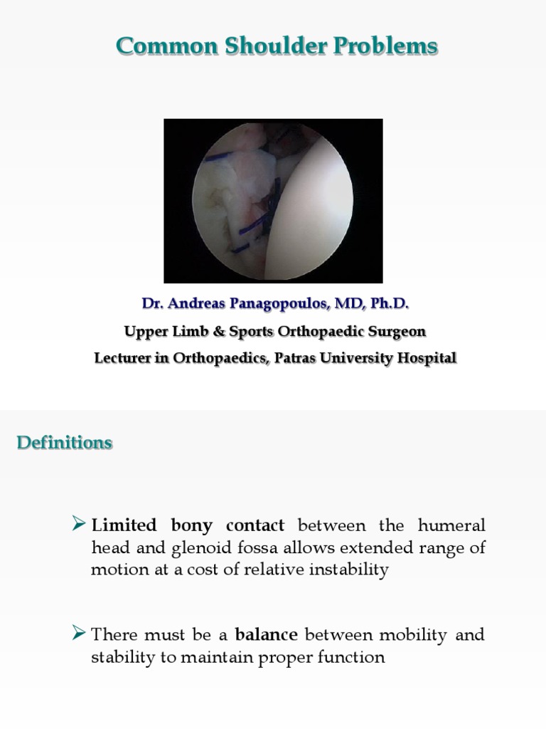 Shoulder Pathology | PDF | Shoulder | Limbs (Anatomy)