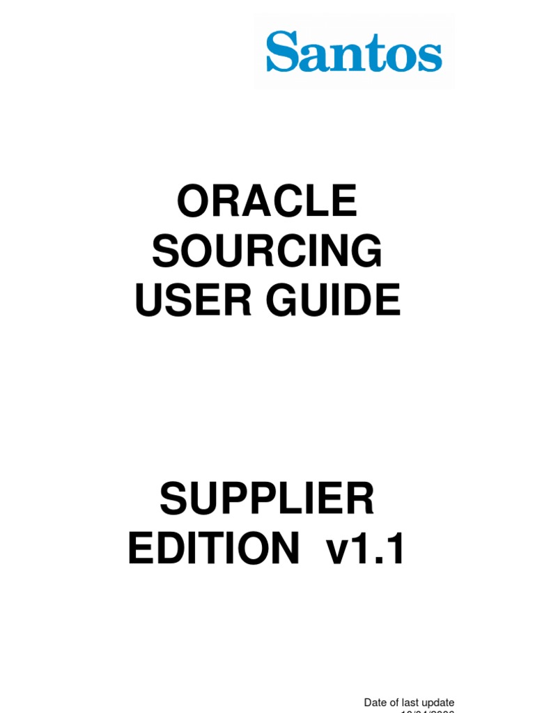 Oracle Sourcing User Guide Supplier Edition v1.0 | PDF | Auction ...