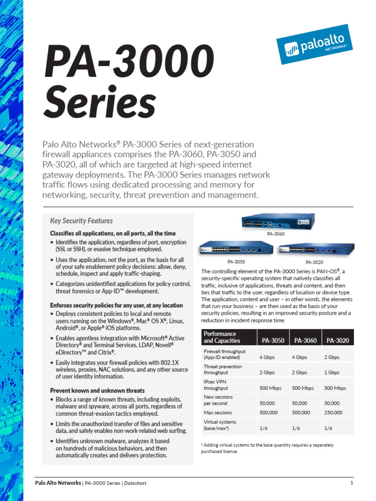 PA-3000 Series: Key Security Features | Download Free PDF | Ip Address ...