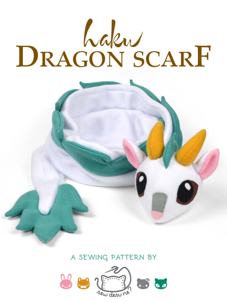 Dragon Scarf Sewing Pattern2 | PDF | Sewing | Seam (Sewing)