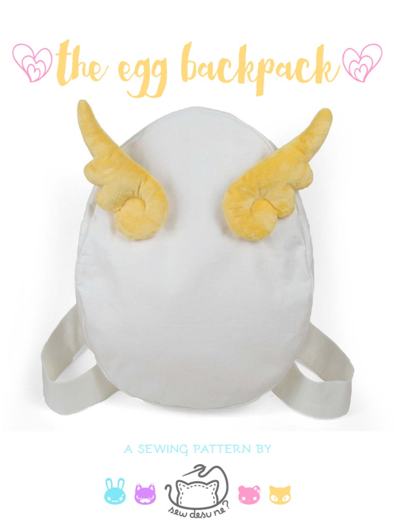 Egg-Shaped Backpack Sewing Guide | PDF | Sewing | Seam (Sewing)