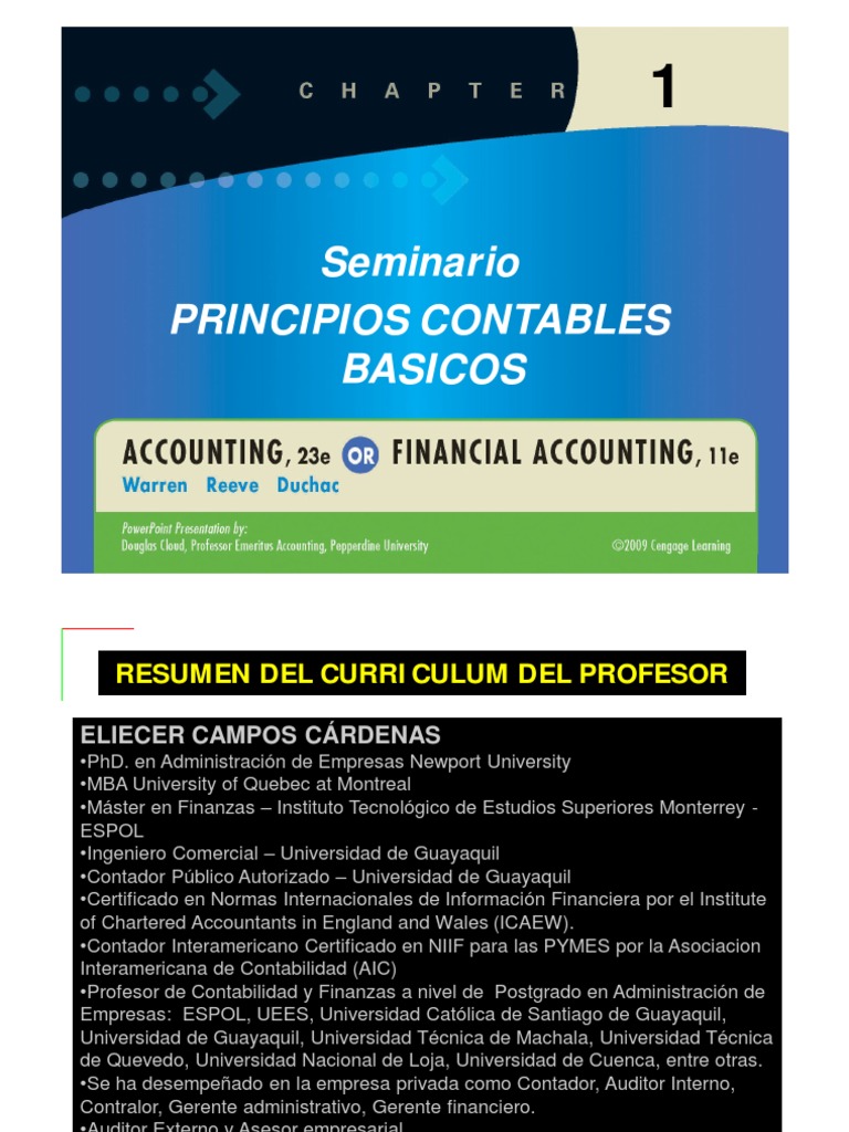 Seminario Principios Contables Basicos | PDF | normas internacionales ...