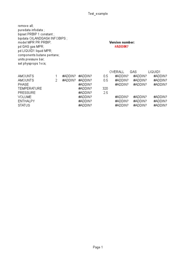 Test example PVT data | PDF