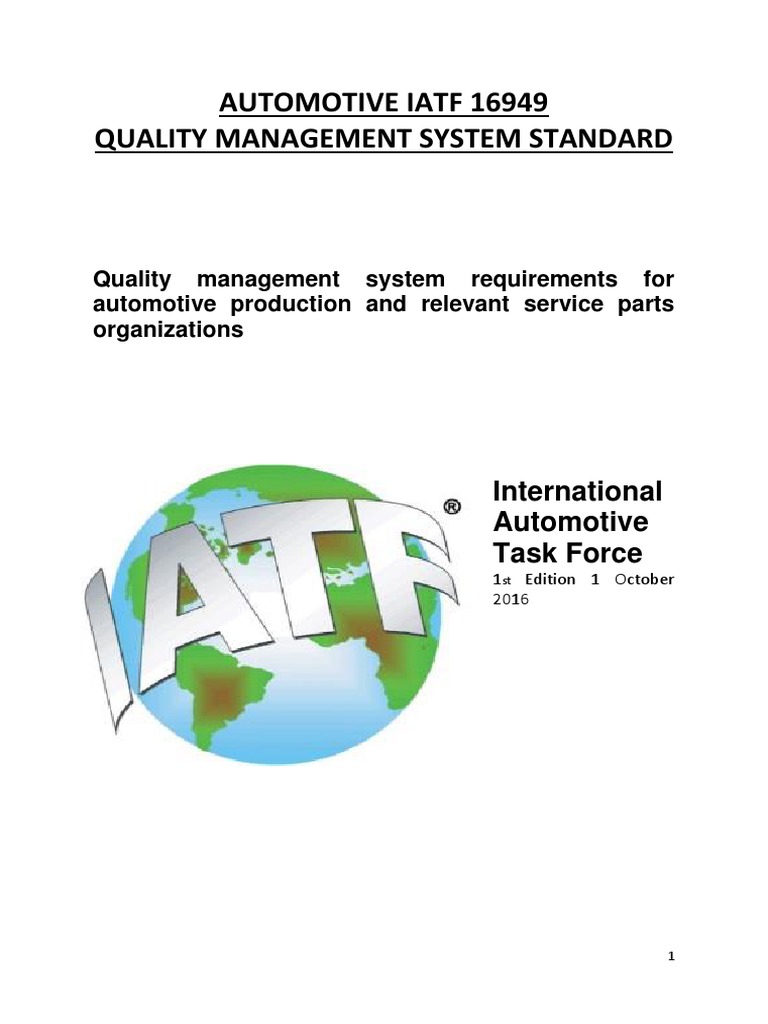 Automotive Iatf 16949 | Quality Management System | Iso 9000 | Free 30 ...