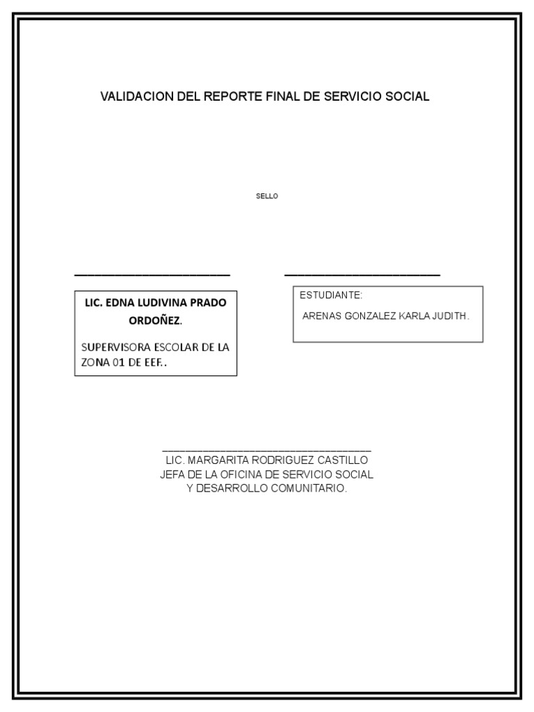 Ejemplo Cuadernillo Reporte Final Servicio Social | PDF | Maestros | Aprendizaje