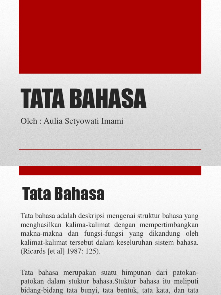 Tata Bahasa | PDF