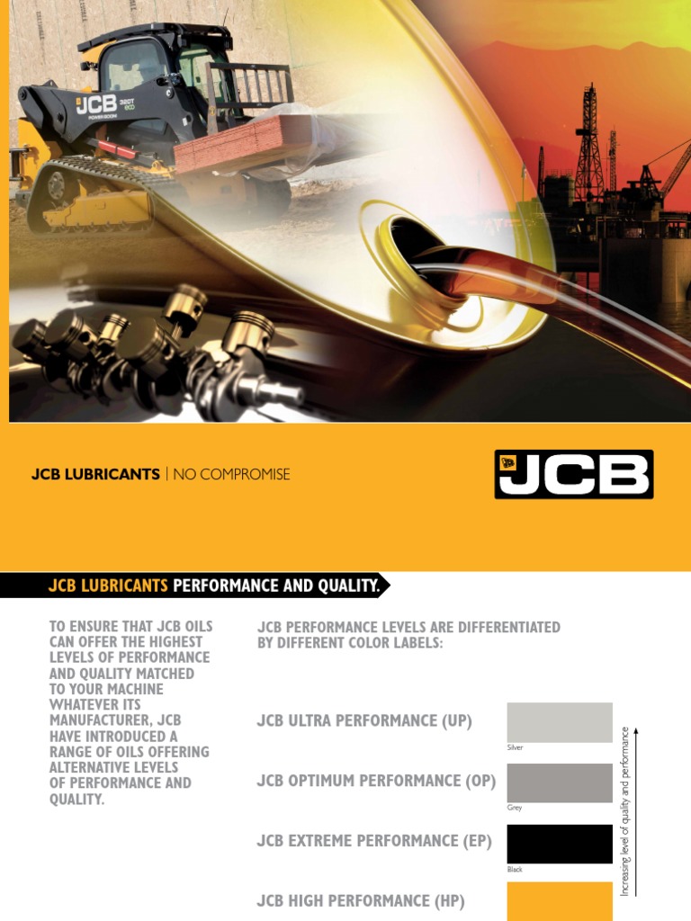 Lubricantes JCB | PDF | Motor Oil | Lubricant