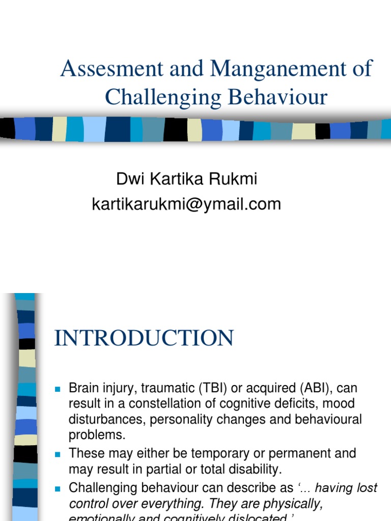 Managing Challenging Behavior Post-TBI | PDF | Traumatic Brain Injury ...