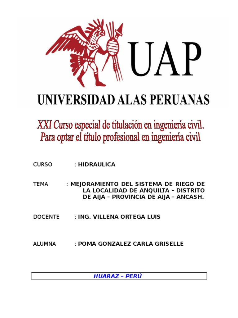 Caratula - Hidraulica | PDF