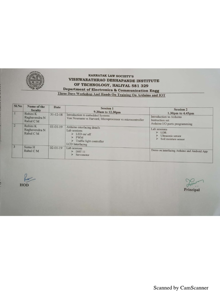 Program Schedules | PDF