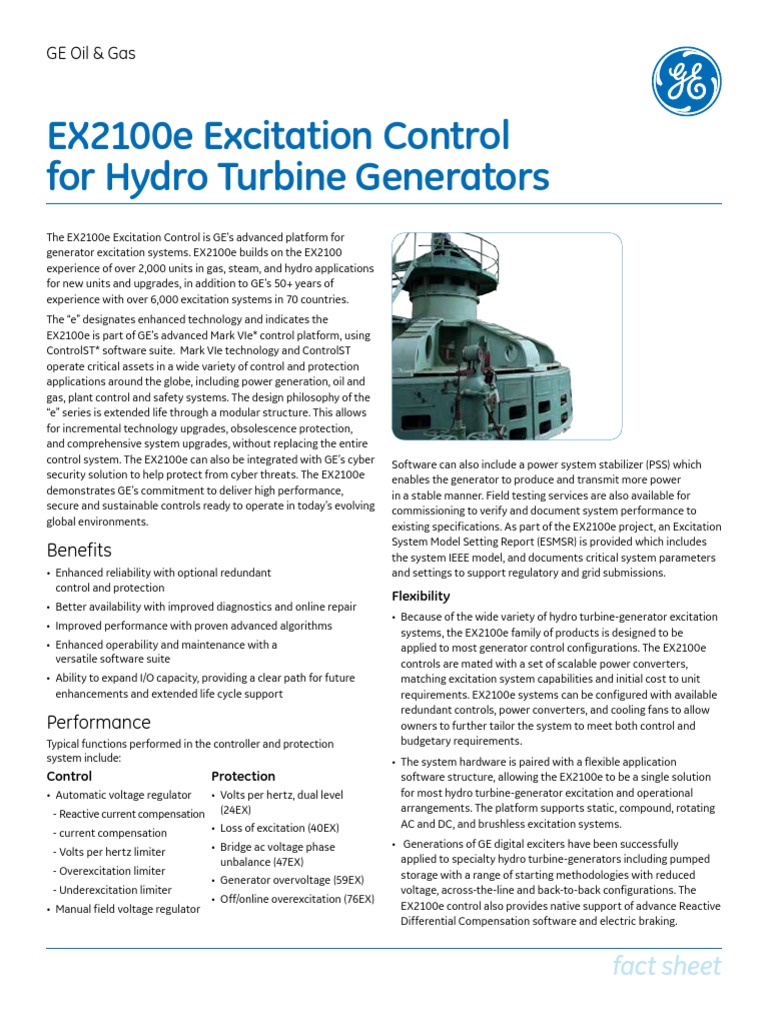 Gea31898 Ex2100e Excitation Control For Hydro Generators r7 PDF | PDF ...