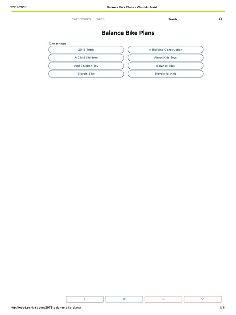 Balance Bike Plans - WoodArchivist Bicicleta de Balance Sin Pedales ...