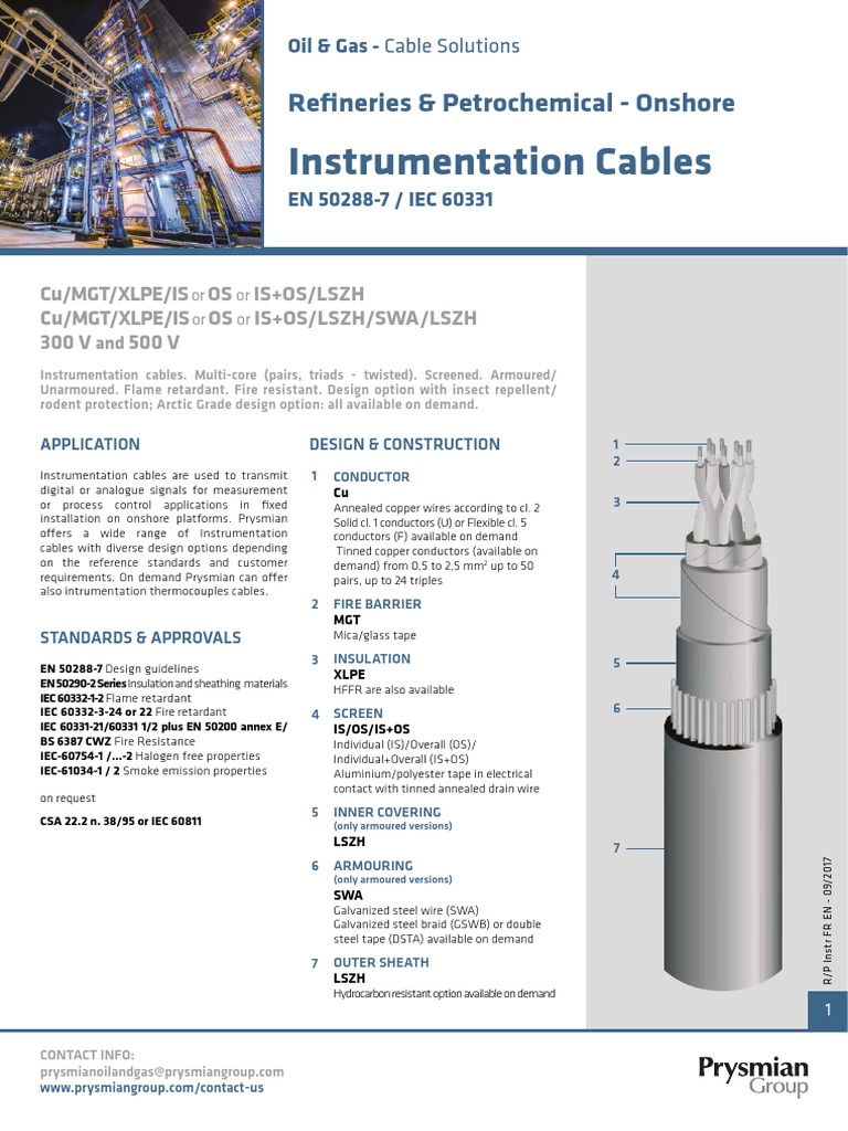 Prysmian - Instrumentation Cables Catalogue | Download Free PDF ...