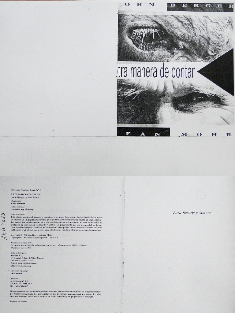 Otra Manera de Contar John Berger PDF | PDF