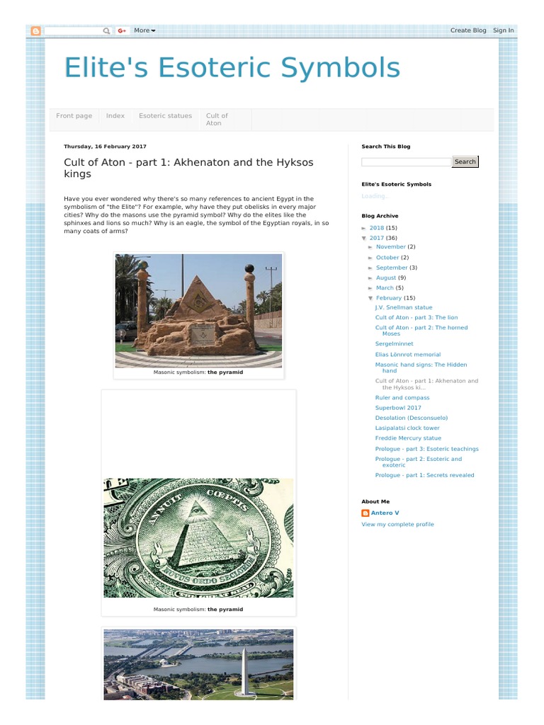 Elite S Esoteric Symbols Cult of Aton Part 1 Akhenaton and The Hyksos ...