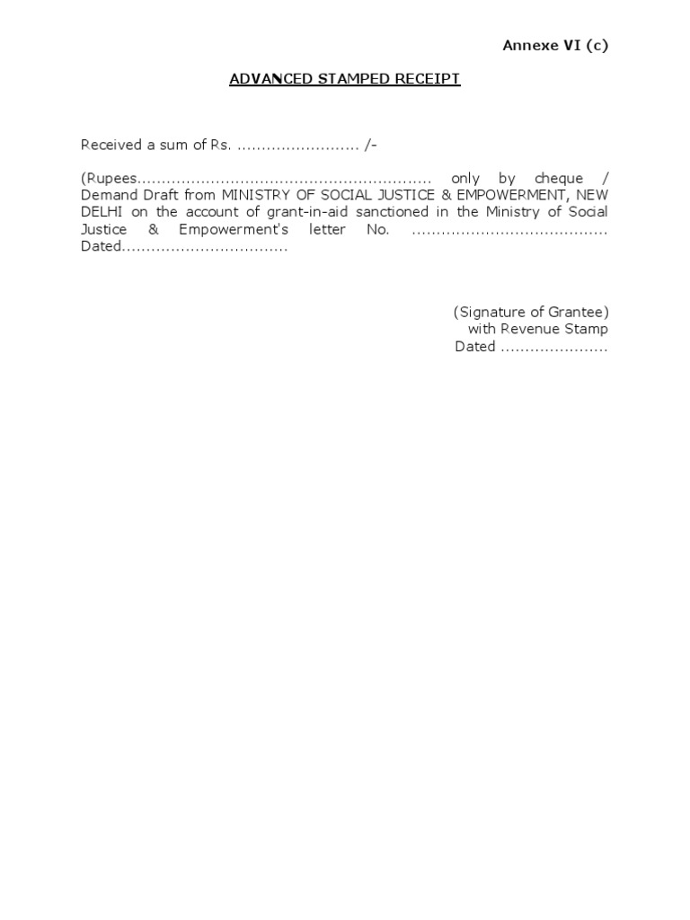 Advance Stamp Letter | PDF