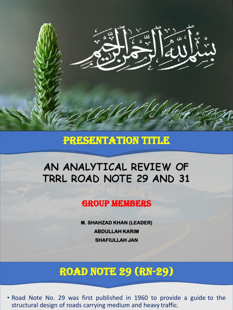 Road Note 29 & 31 | PDF | Road | Road Surface