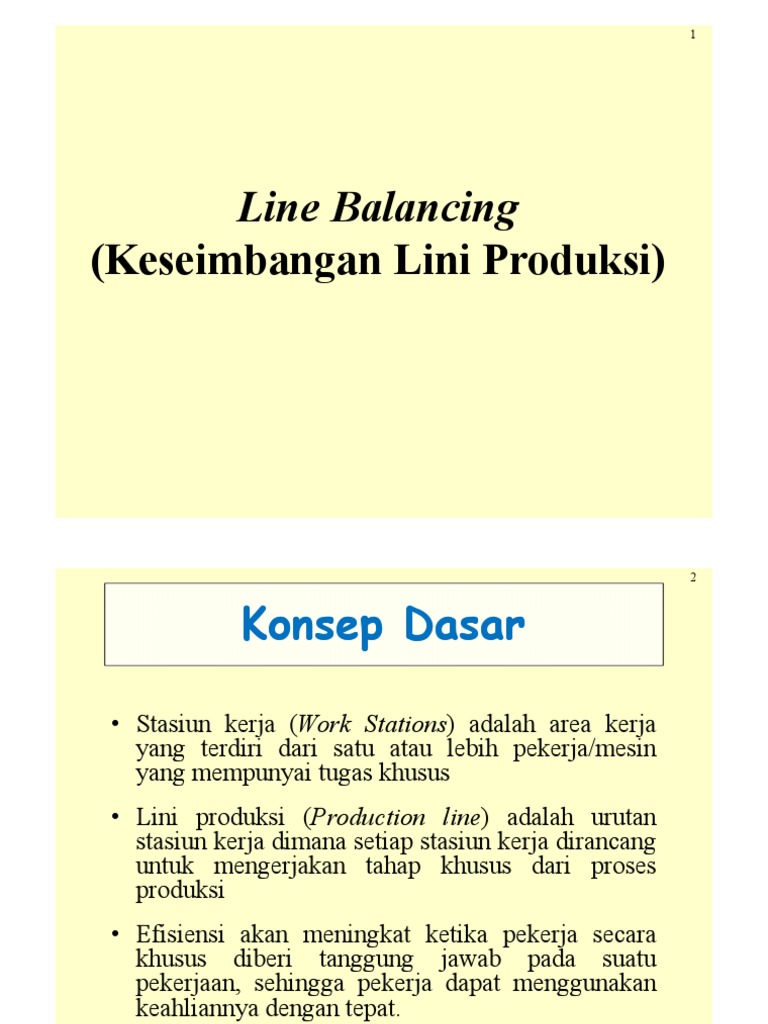 Keseimbangan Lini Produksi 2015 | PDF
