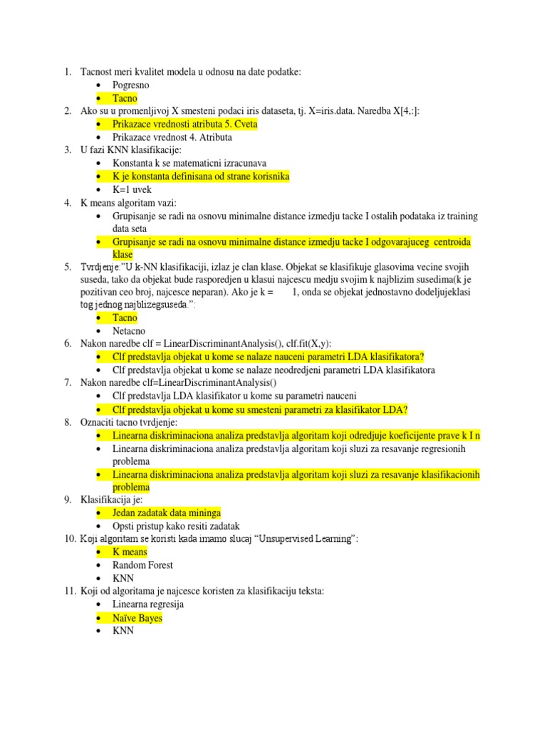 Analiza I Obrada Podataka | PDF