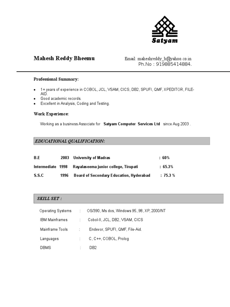 Mahesh CV | PDF | Ibm Db2 | Computer Programming