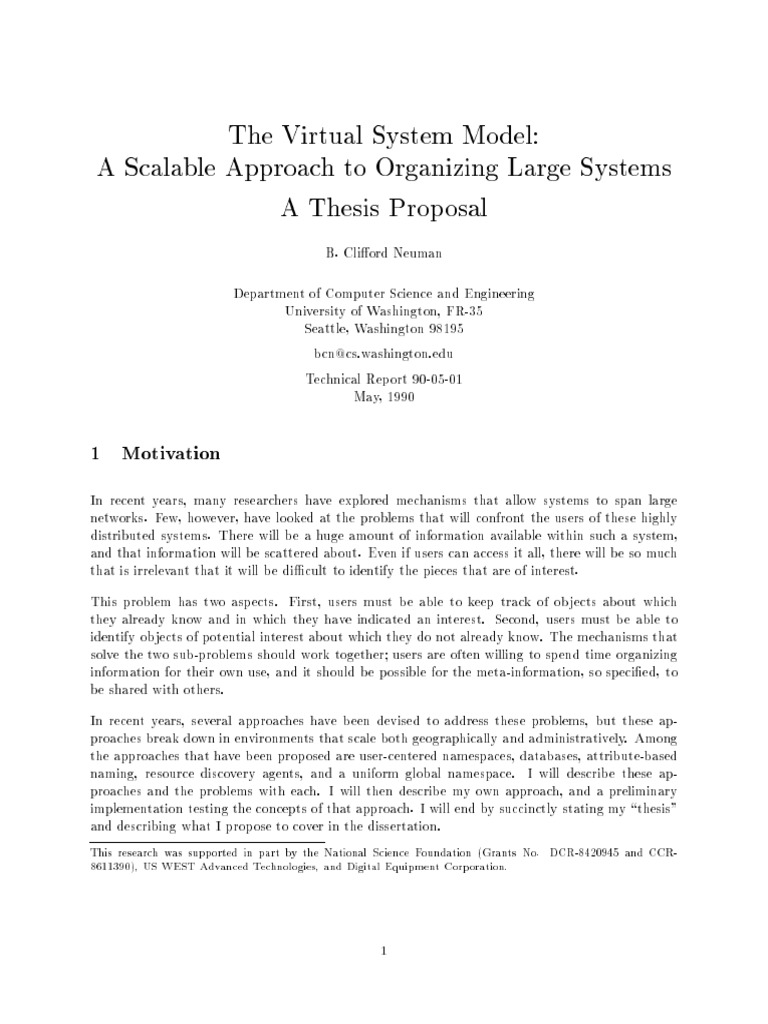 The Virtual System Model: A Scalable Approach To Organizing Large ...
