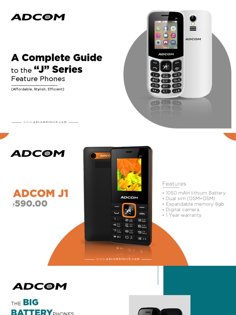 Top 5 Feature Phones Under Rs 1000 Only - Adcom India | PDF | Business ...