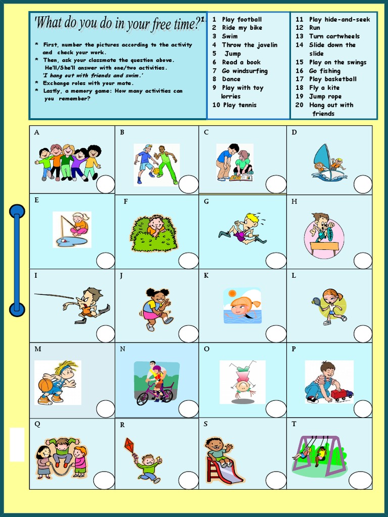 What Do You Do in Your Free Time Activities Promoting Classroom ...