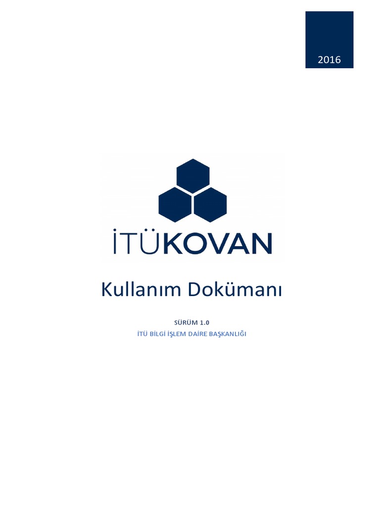 İTÜ Kovan Kullanım Dokümanı PDF | PDF