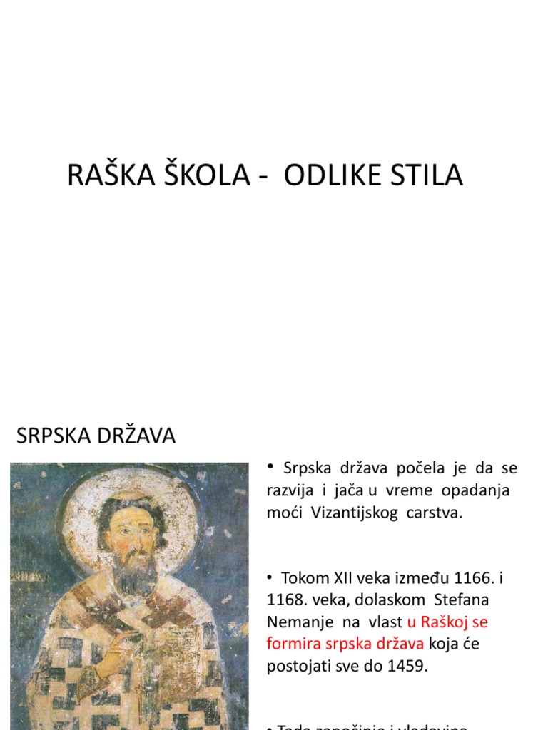 Raska Skola Arhitektura I Slikarstvo | PDF