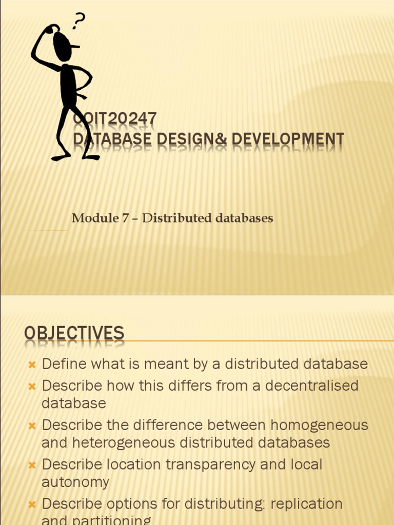 Lecture - Database Design and Development | PDF | Replication (Computing) | Databases