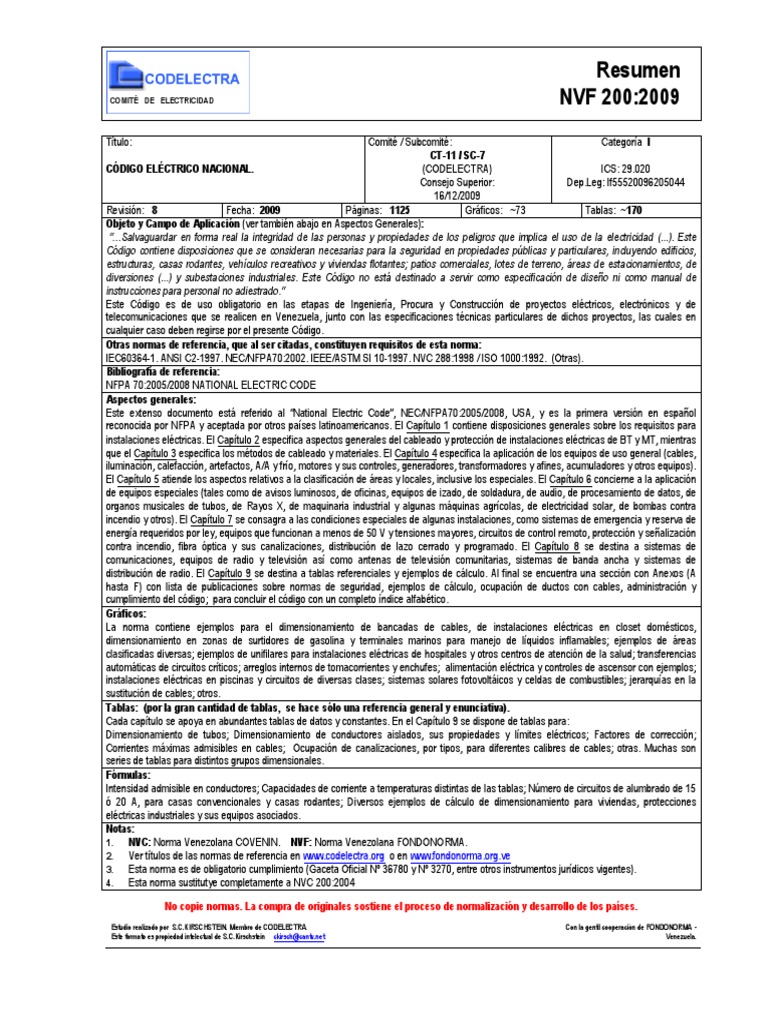 NTF 200-2009 | PDF | Corriente eléctrica | Science