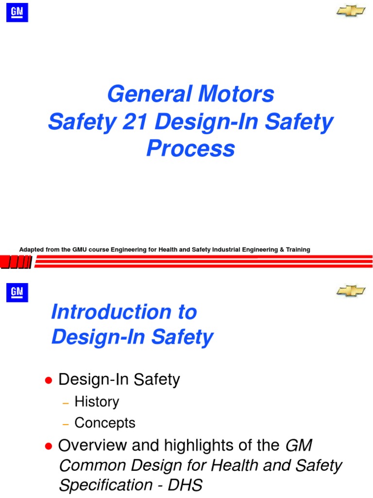 General Motors Safety 21 Design-In Safety Process | Download Free PDF ...